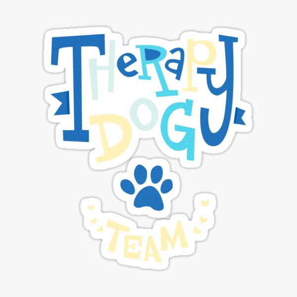 "Therapy dog " Sticker for Sale by Thkr1976 | Redbubble