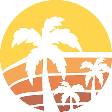 "Palm Tree Pop Socket Sticker" Sticker for Sale by Fas Designs | Redbubble
