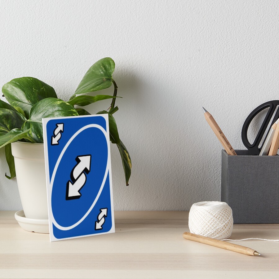 "UNO reverse card sticker" Art Board Print for Sale by Coolio-designs ...