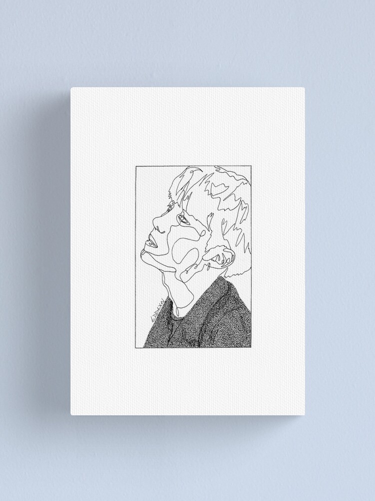 "BTS J-hope line art portrait original kpop fanart" Canvas Print by ...
