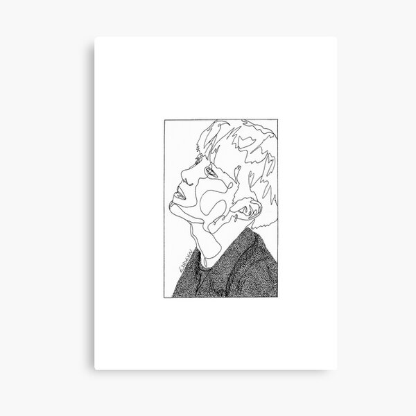 "BTS J-hope line art portrait original kpop fanart" Canvas Print by ...