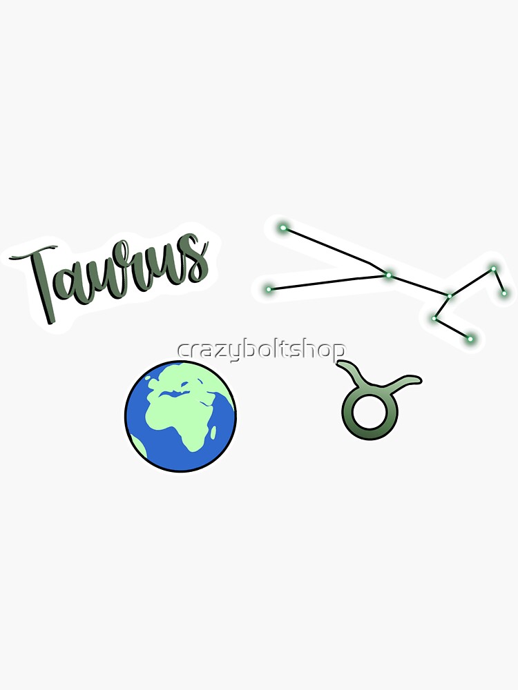 "Taurus sticker pack" Sticker for Sale by crazyboltshop | Redbubble