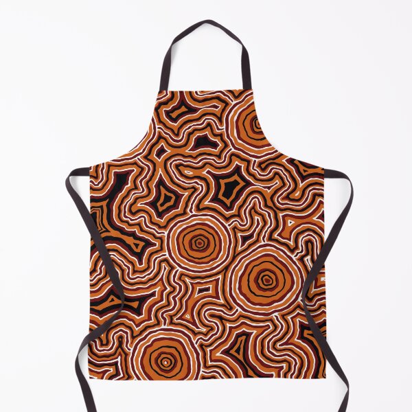 "Authentic Aboriginal Art - Pathways - Authentic Design" Apron for Sale ...