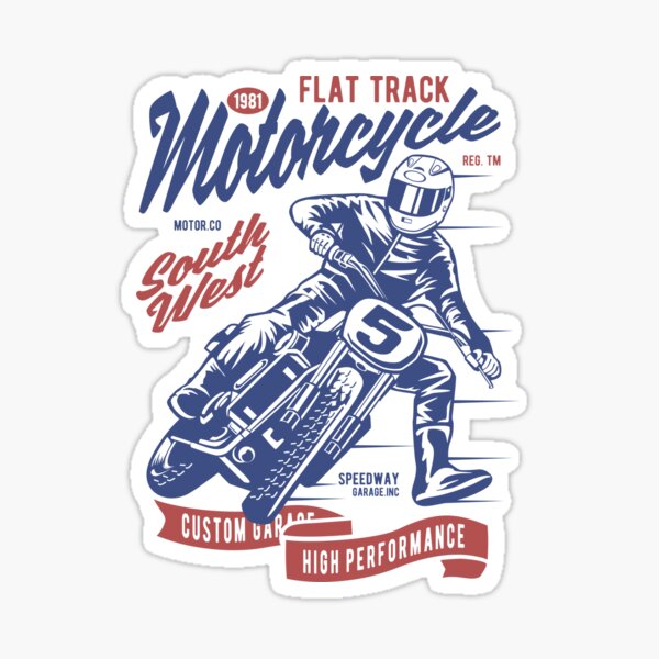 Flat Track Stickers | Redbubble