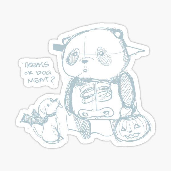 "Halloween Dark Humour" Sticker for Sale by PANDAandPUPPY | Redbubble