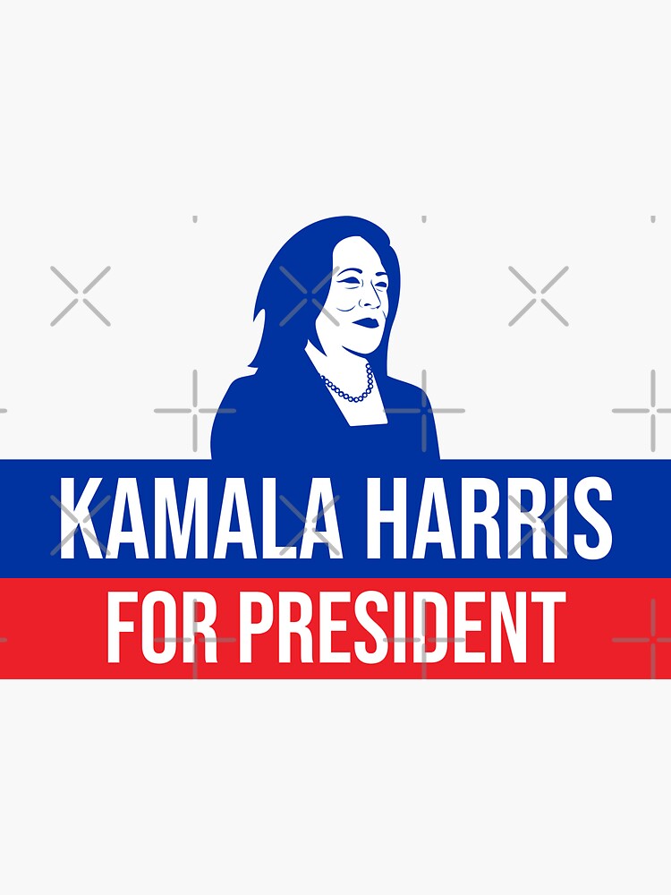 "Kamala for president" Sticker for Sale by Tridev-Designs | Redbubble