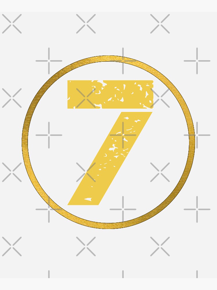 "NUMBERS , Number 7" Sticker for Sale by ZOMBAi | Redbubble