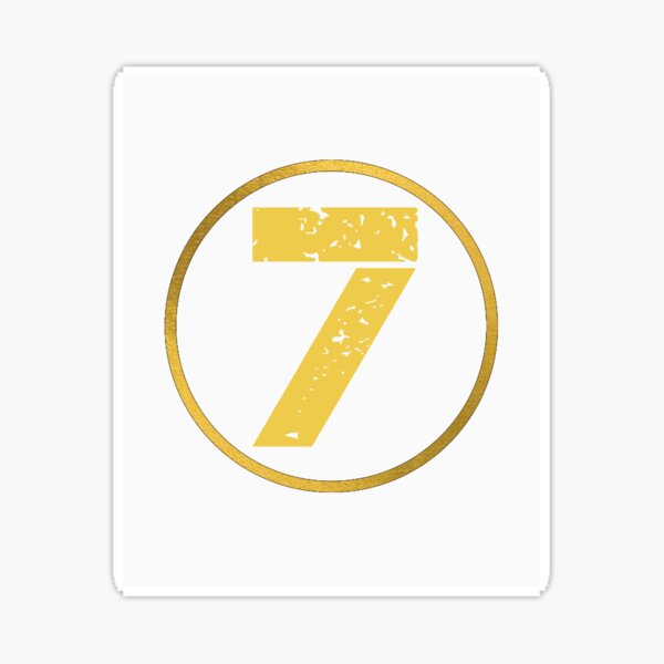 "NUMBERS , Number 7" Sticker for Sale by ZOMBAi | Redbubble