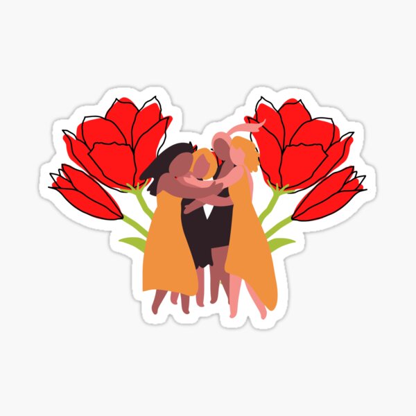 "Girl Group Hug" Sticker for Sale by HusT1e | Redbubble