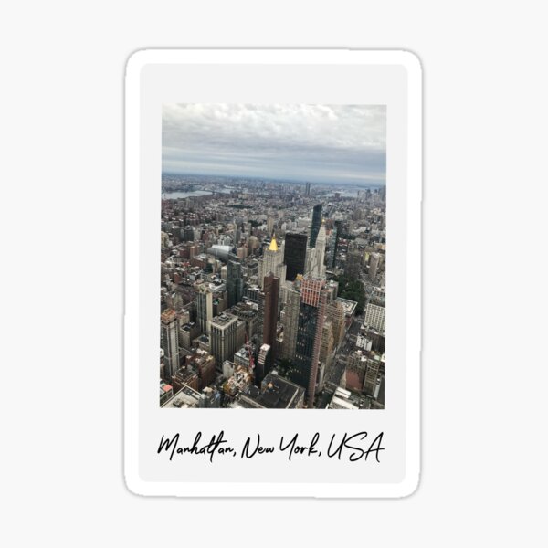"Manhattan/NYC Skyline Polaroid Sticker" Sticker for Sale by ...
