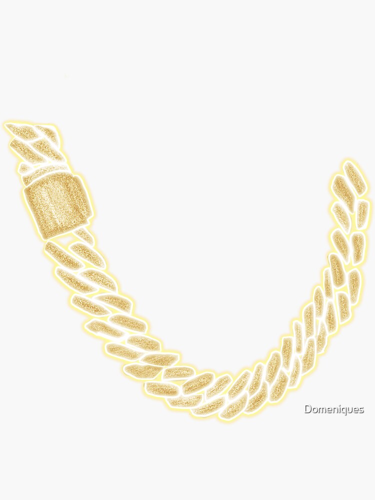 "Gold chain" Sticker for Sale by Domeniques | Redbubble