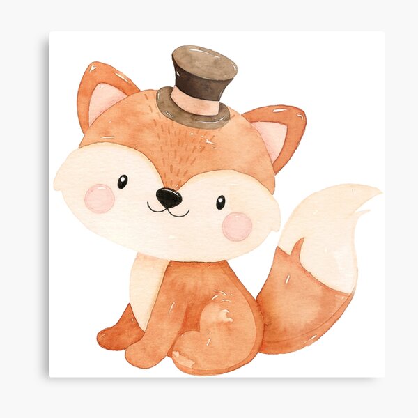 "Enchanted Fox" Metal Print for Sale by mariubialli | Redbubble