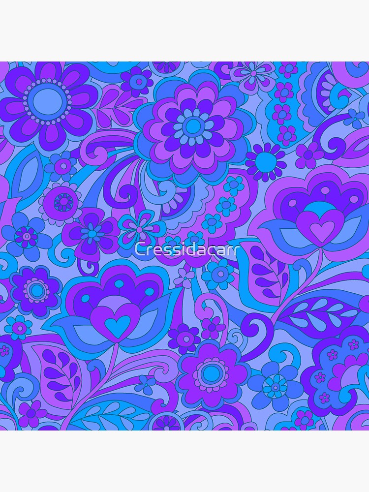 "Purple Flower Power" Sticker for Sale by Cressidacarr | Redbubble