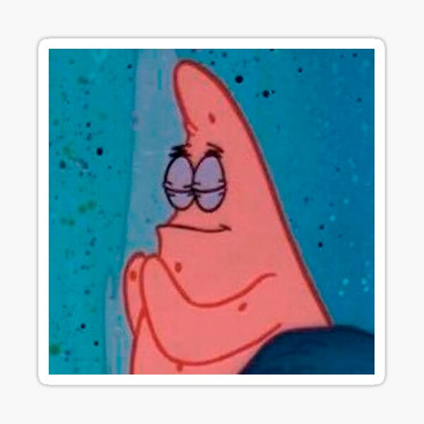 "Patrick Star Praying Meme" Sticker for Sale by aMemeStore | Redbubble