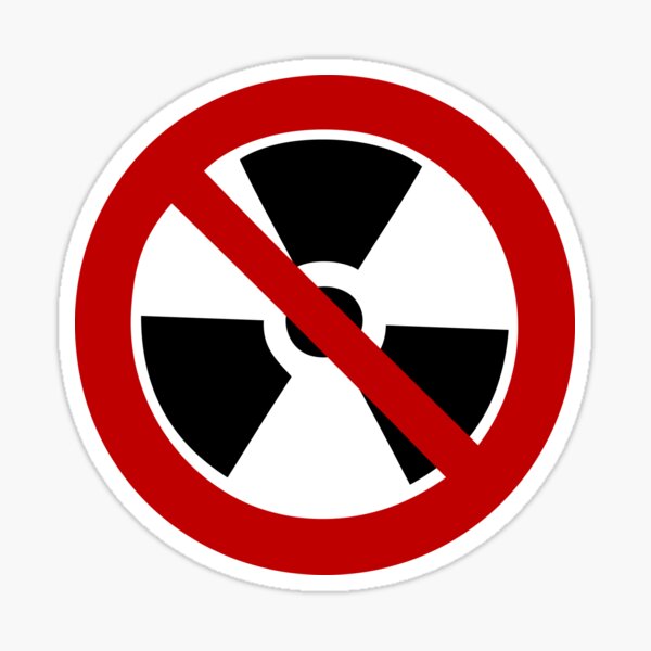 "symbol anti nuclear" Sticker for Sale by huggymauve | Redbubble
