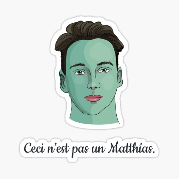 "Matthías Hatari in Magritte world" Sticker for Sale by marinellads ...