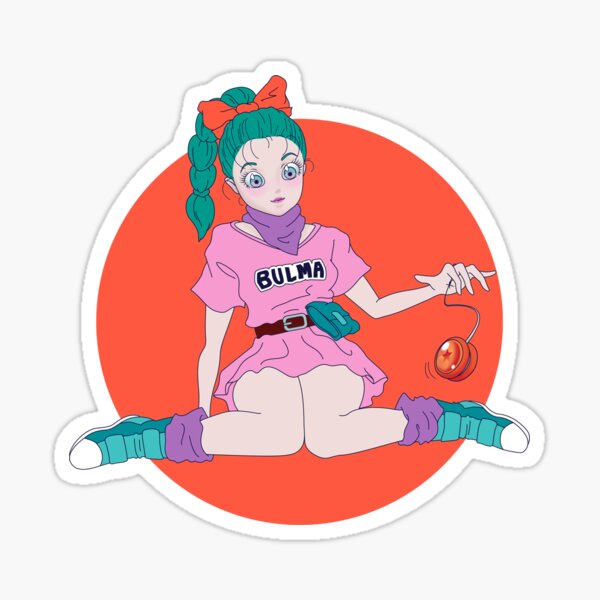 "DBZ Bulma Orange" Sticker for Sale by LaPleiade | Redbubble