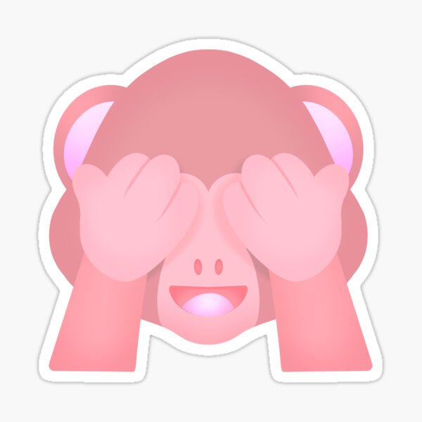 "Cute Monkey emoji" Sticker by Meta-Man | Redbubble