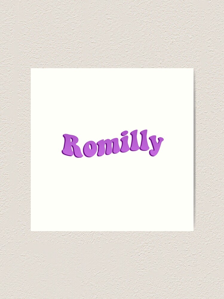 Lámina artística «Etiqueta personalizada de nombre Romilly Solicitud de ...