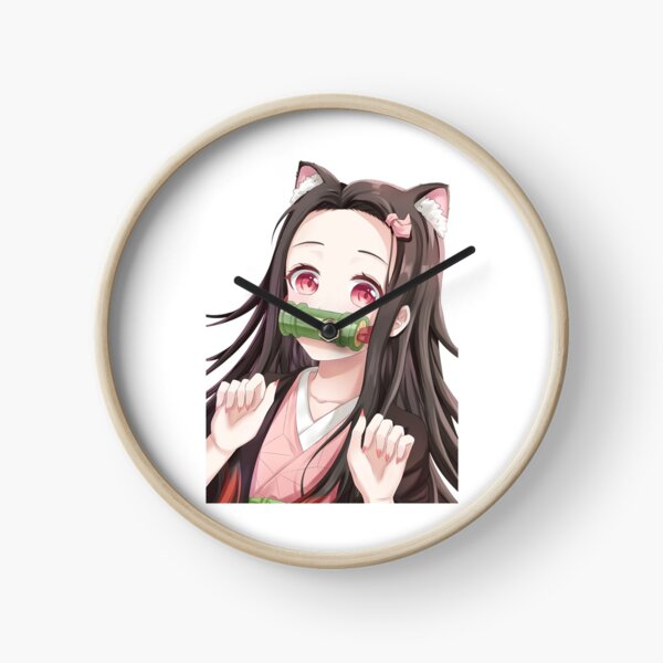 Nezuko Kamado Demon Slayer Kny Waifu Cute Kawaii Clocks | Redbubble