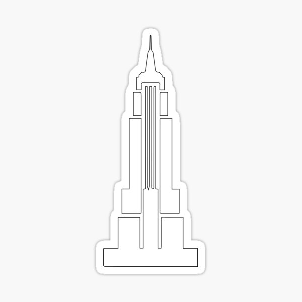 "Empire state building" Sticker by Suresh-craft | Redbubble