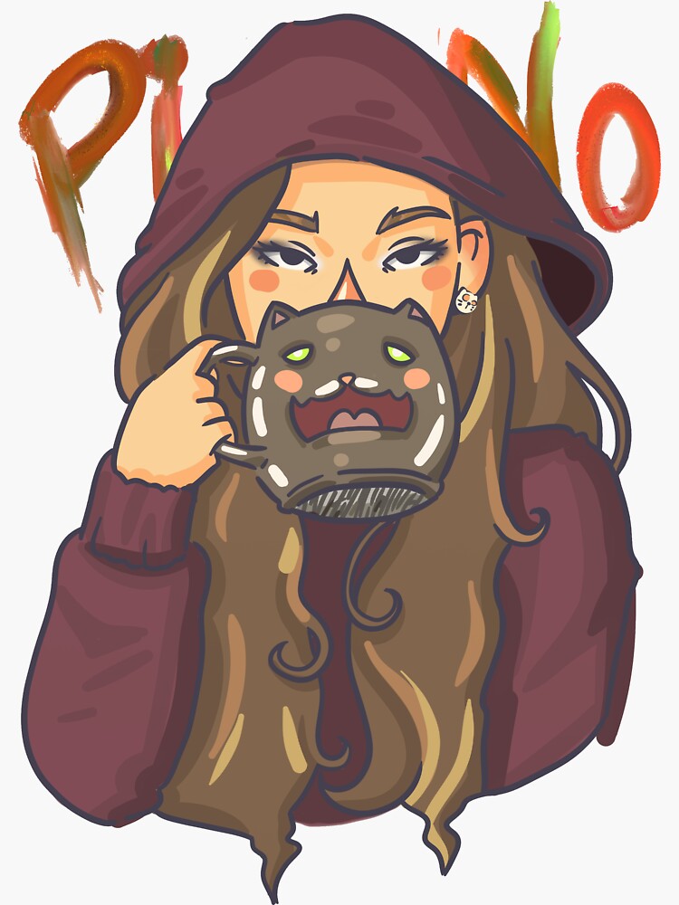 "Cat girl" Sticker by PinoVi | Redbubble