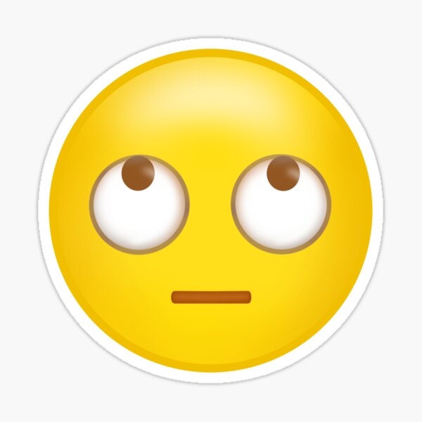 "Eye roll emoji" Sticker by Meta-Man | Redbubble