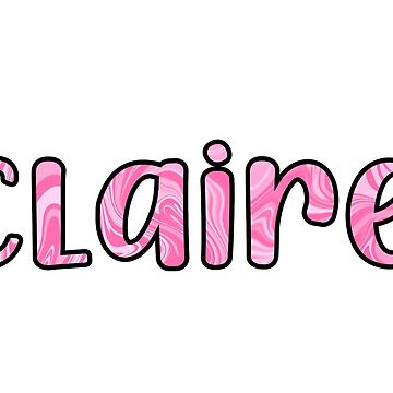 "Claire Pink Name" Sticker for Sale by Kavya2008 | Redbubble