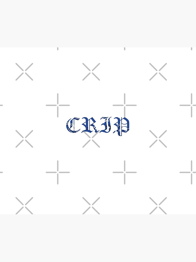 "Crip Gothic font with blue bandana pattern " Tapestry for Sale by ...
