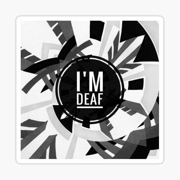 "Black, White and Grey Geometric Patterns Deaf Identity/Deaf Awareness ...