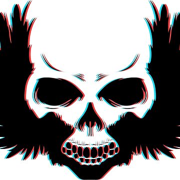"Glitch Skull" Sticker for Sale by Om Design | Redbubble