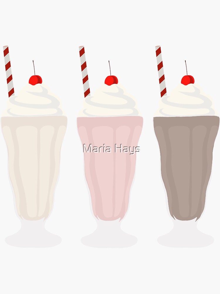 "milkshakes" Sticker for Sale by mariahays4 | Redbubble