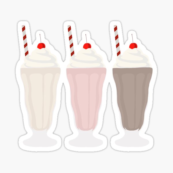"milkshakes" Sticker for Sale by mariahays4 | Redbubble