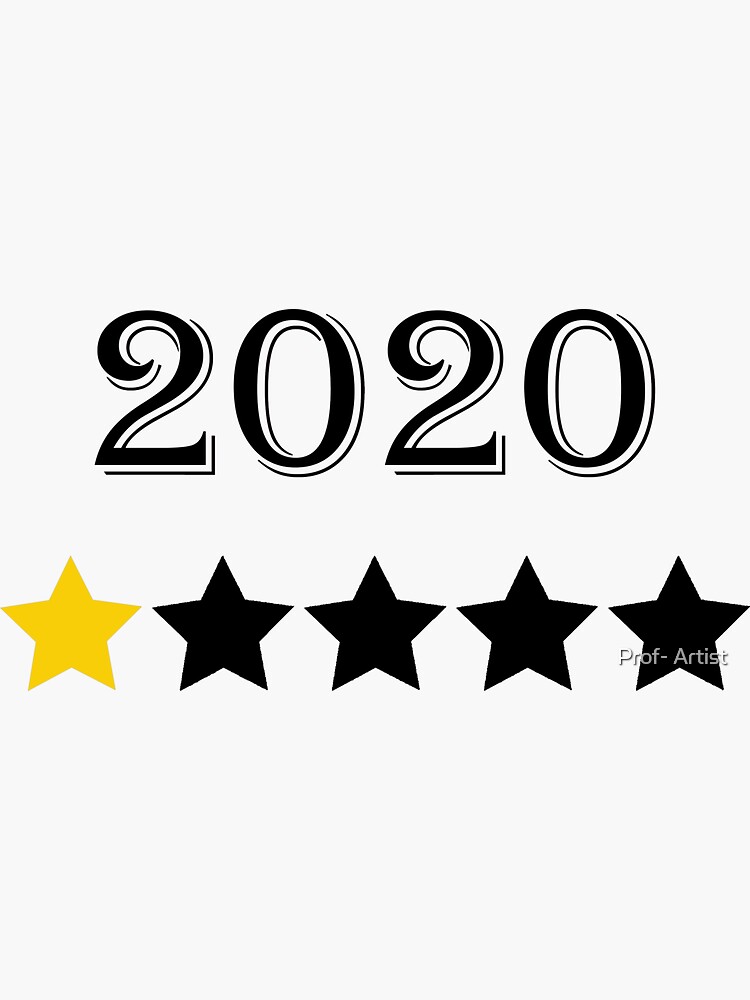 "Funny 2020 Review - 1 star rating" Sticker by SOCOTRA | Redbubble