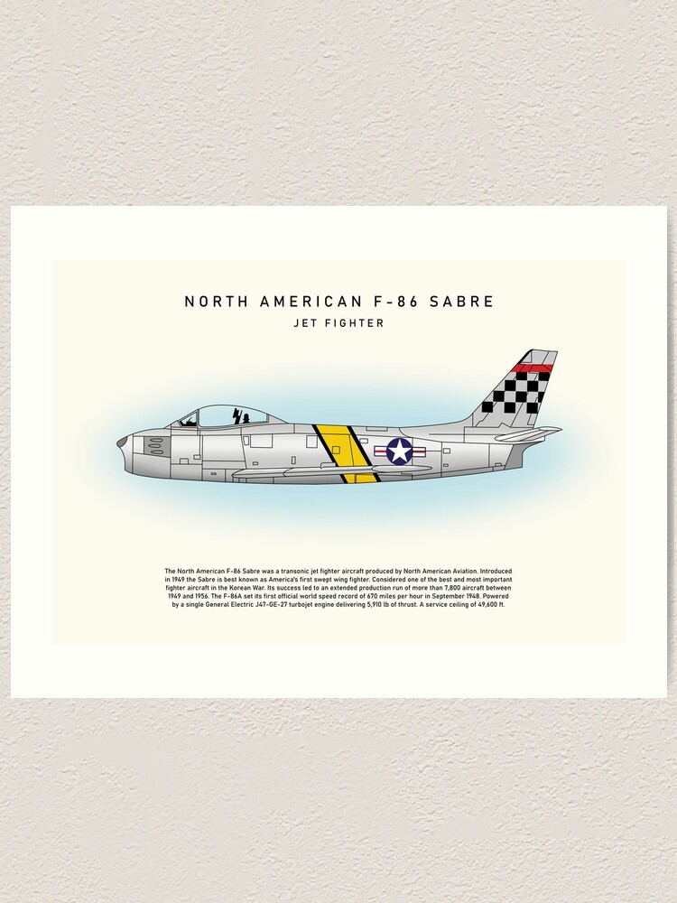 "F-86 Sabre" Art Print by rogue-design | Redbubble