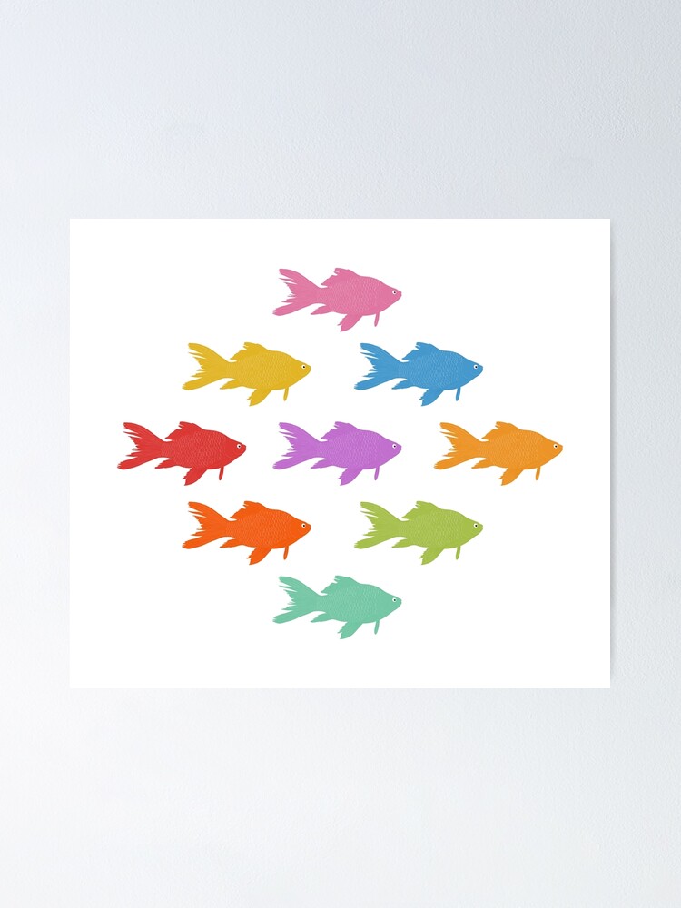 "Rainbow fish" Poster by stu-dio-art | Redbubble
