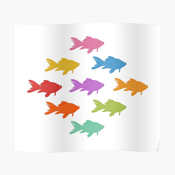"Rainbow fish" Poster by stu-dio-art | Redbubble