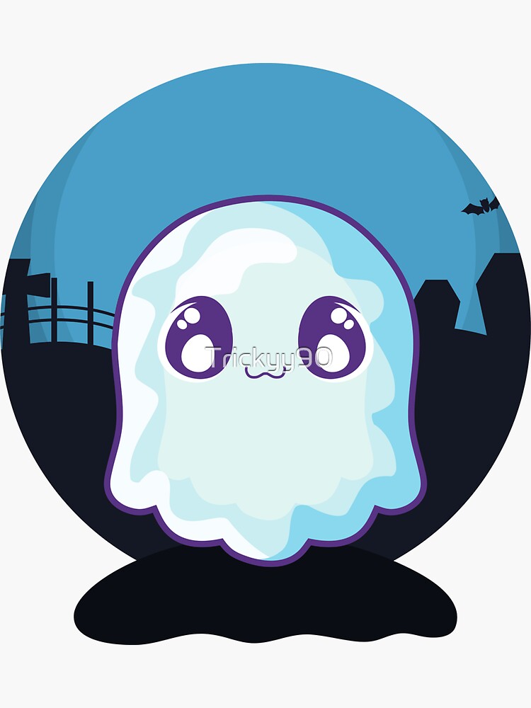 "Cute Ghost" Sticker by Trickyy90 | Redbubble