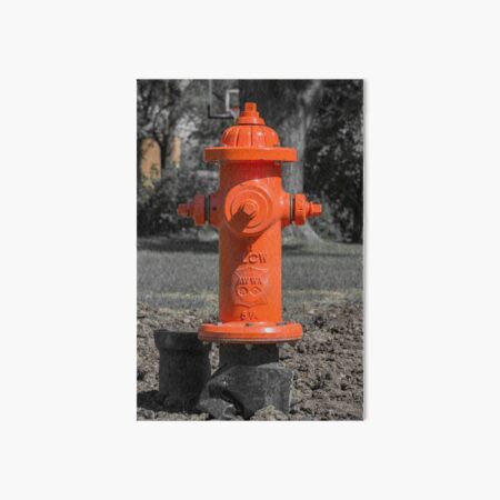 "Orange Clow Medallion Fire Hydrant" Art Board Print for Sale by ...