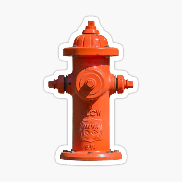 "Orange Clow Medallion Fire Hydrant" Sticker for Sale by Enzwell ...