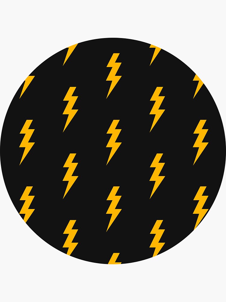 "Yellow Lightning Bolts " Sticker by renatokolberg | Redbubble