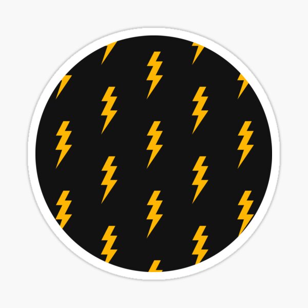 "Yellow Lightning Bolts " Sticker by renatokolberg | Redbubble