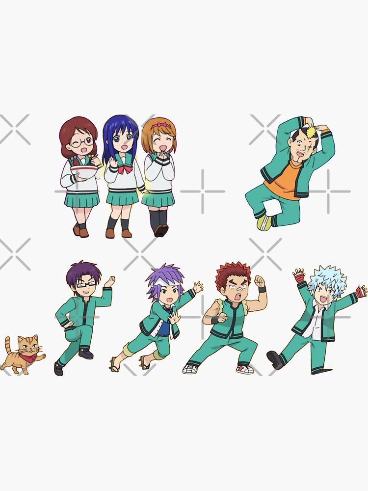 "Saiki Friends Sticker Set" Sticker for Sale by tischmeyourways | Redbubble
