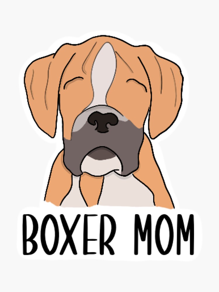 "Boxer Mom" Sticker by choppakizzy | Redbubble