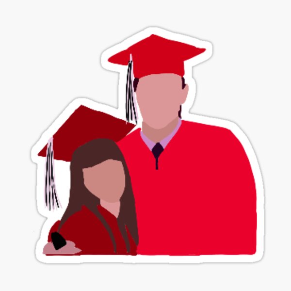 "finchel glee graduation sticker" Sticker for Sale by stickersbyfiona ...