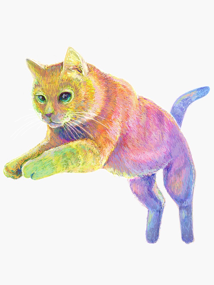 "Neurodiversity Cat " Sticker by SteveAsbell | Redbubble