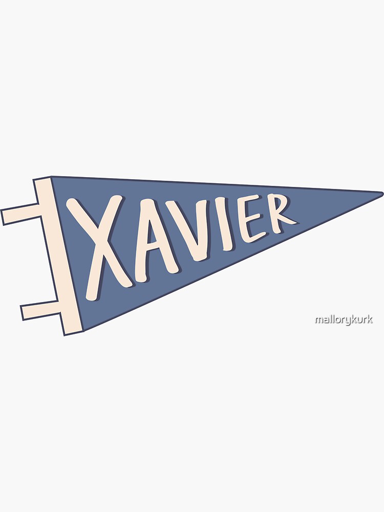 "Xavier Pennant Banner" Sticker for Sale by mallorykurk | Redbubble