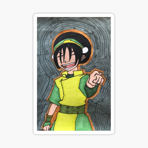 "Toph finger point" Sticker for Sale by amfabricante | Redbubble
