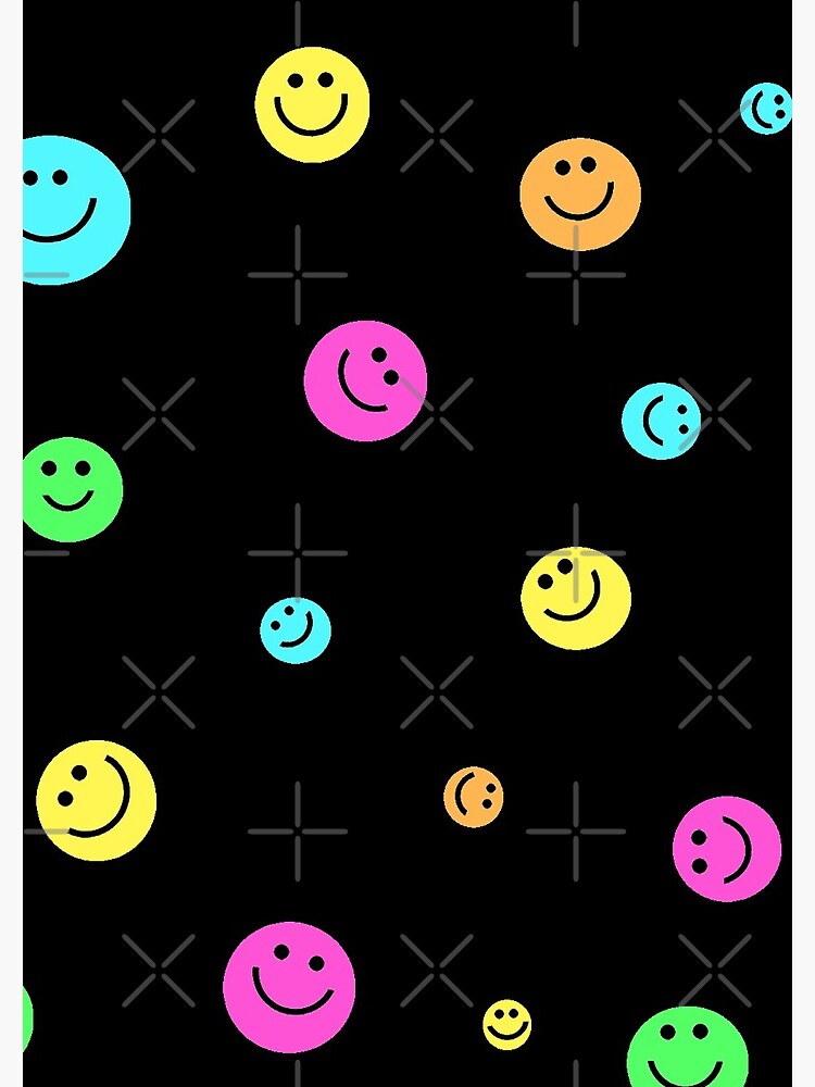 Neon Smiley Face Backgrounds Neon Pink Smiley Faces On Bold Red Fabric