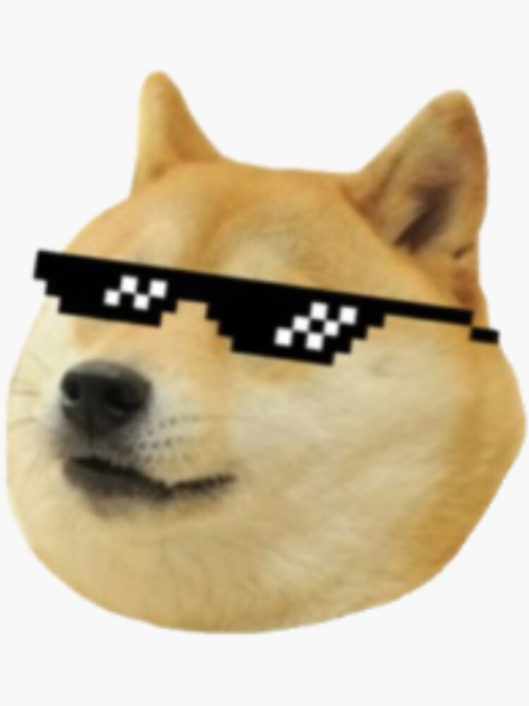"Doge with awesome sunglasses" Sticker for Sale by Dogesstuff | Redbubble